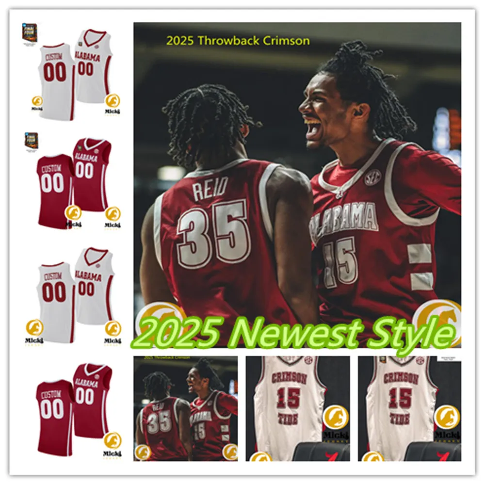 HoustonMallette Alabama Crimson Tide Basketball Jersey Noah Clowney ...