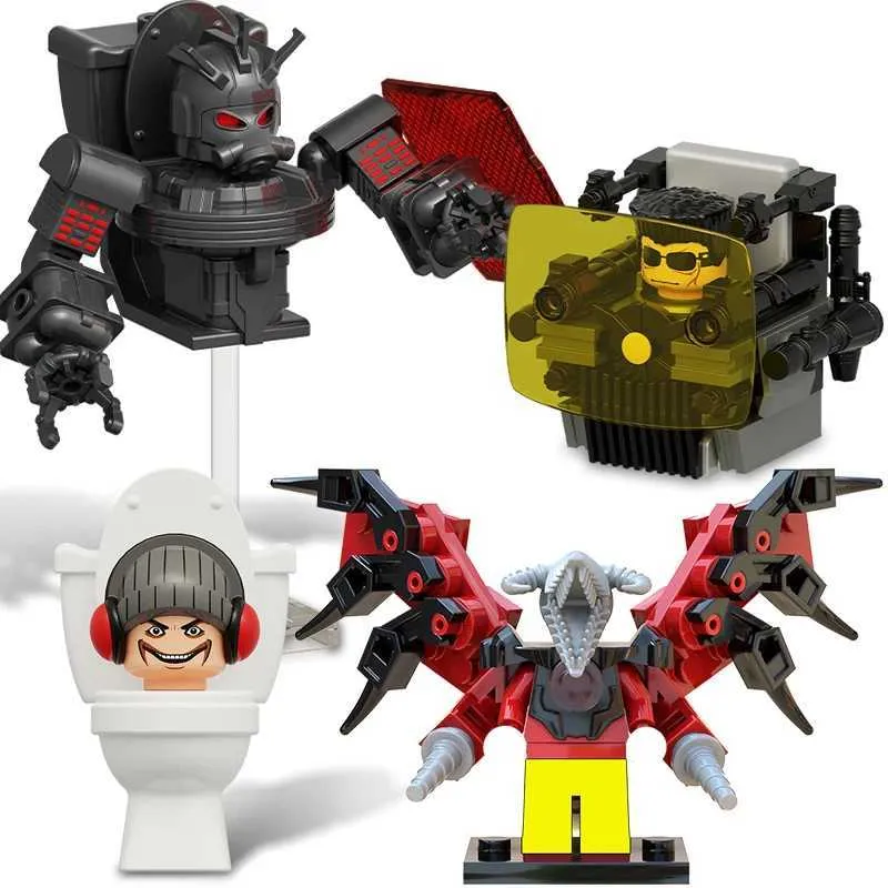 Building Blocks Mini Figures: Toilet Head Vs. Monitor Head Construction ...