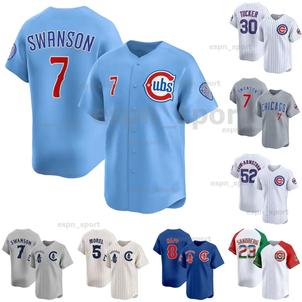 7 Dansby Swanson Kyle Tucker Cubs Jersey 2025 Powder Blues Shota ...