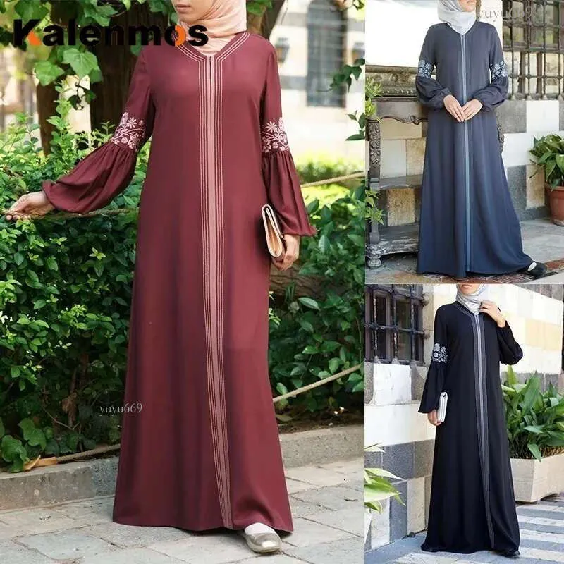 Muslim Abaya Dress Women Dubai Arab Maxi Splice Kaftan Ramadan Pray ...