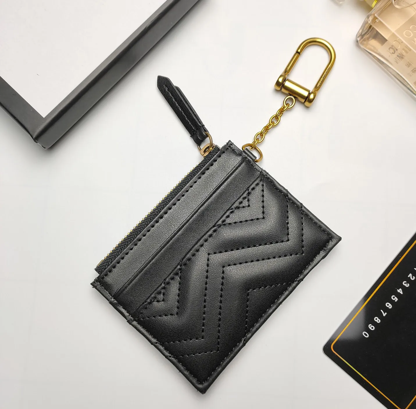 Designer Card Holder Mens, Mini Designer Purse: Leather Wallet With Key ...