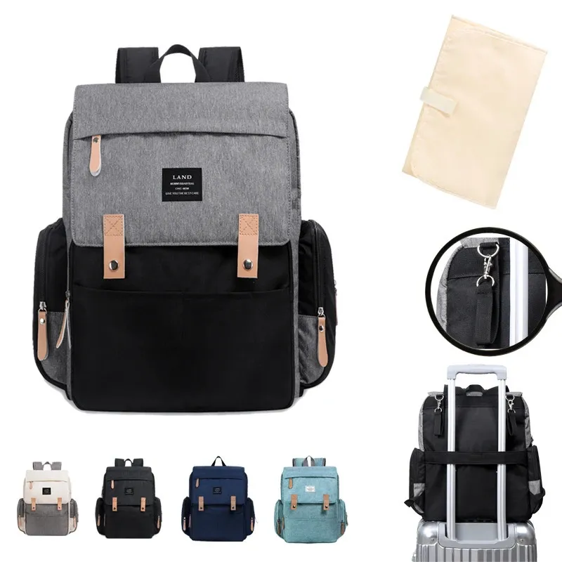 LAND Mommy Diaper Bags Large Capacity Travel Nappy Backpacks With ...