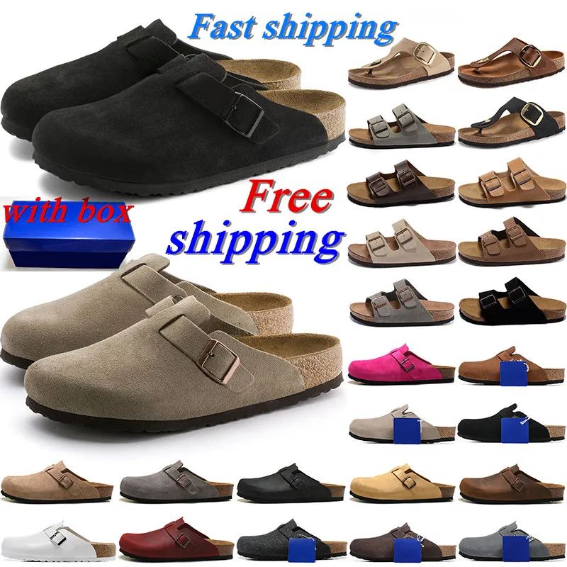 With Box Designer Clogs Sandals Clog Slippers Cork Flat High Quality ...