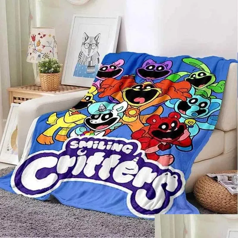 Catnap Cartoon Smiling Raccoon Minion Blanket Perfect For Kids' Bedroom ...