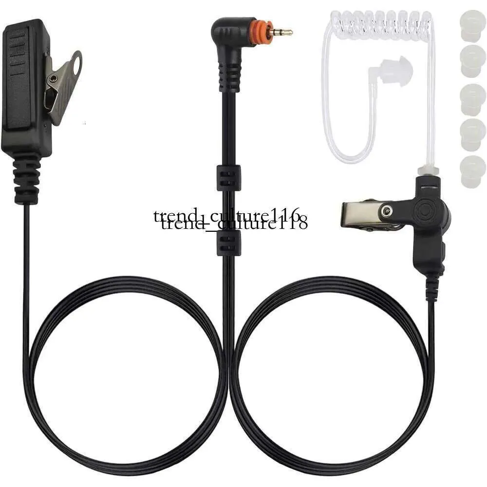 2-Wire Surveillance Earpiece with Mic - Discreet PTT Headset for Two ...