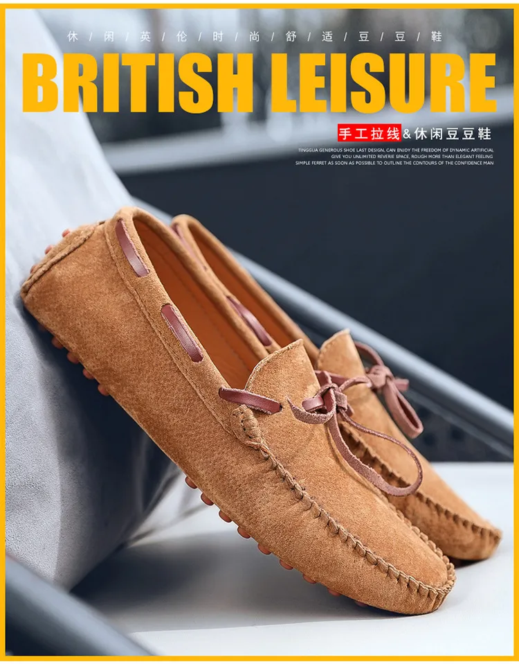 Bean Boots Men Slip-On Casual Leather Shoes Wide Fit Pointed Toe for ...