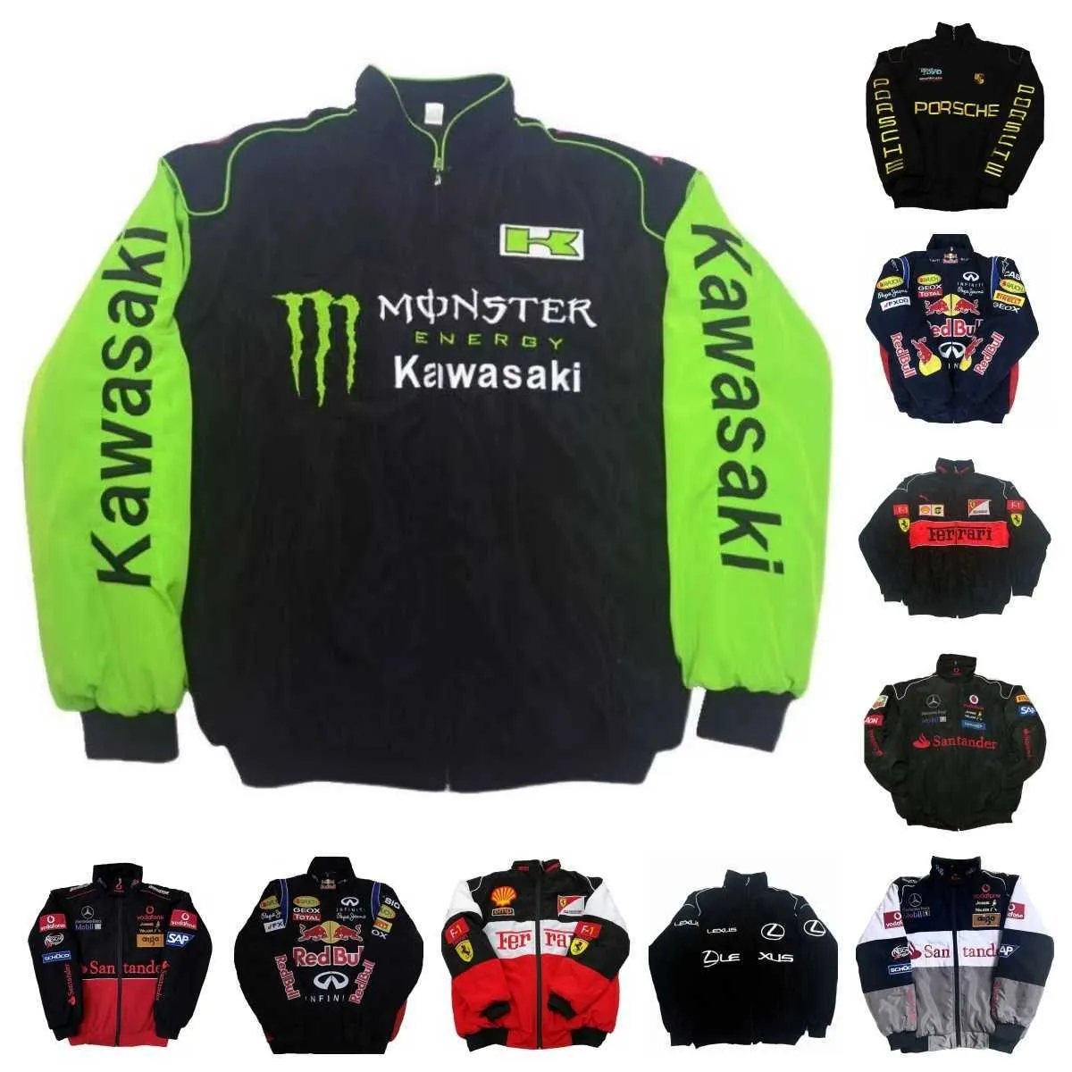Full Embroidered Cotton F1 Racing Nascar Jacket For Autumn And Winter ...