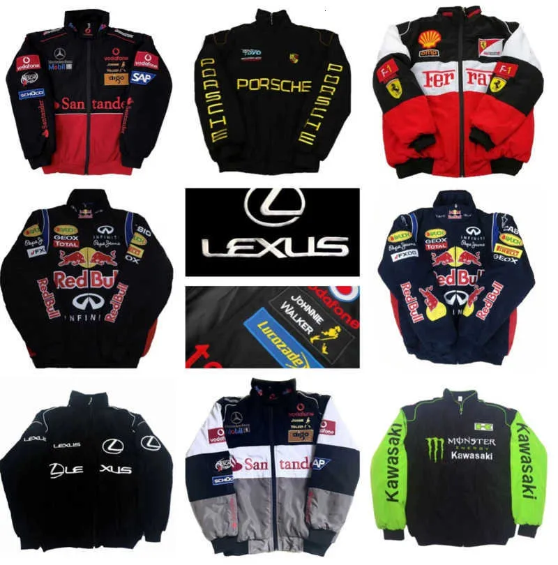 Autumn And Winter Racing Jacket, Embroidered Cotton Outerwear, Formula ...