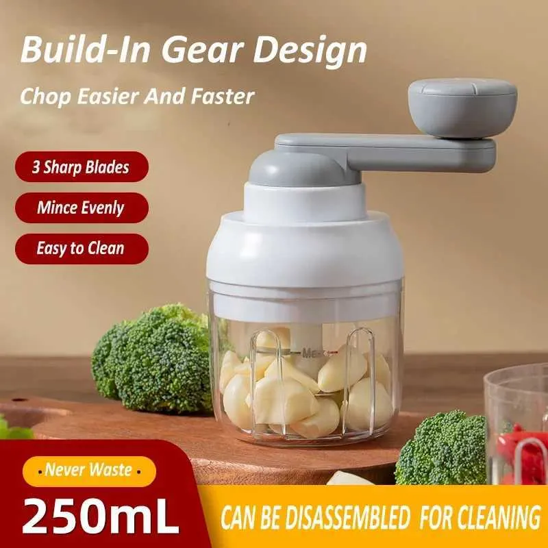 Garlic Press Mincer Food Processor And Meat Grinder, Manual Hand ...
