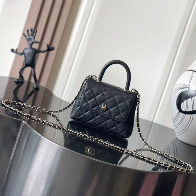 Elegant Caviar Textured Flap Bag High Quality Shoulder Bag In Genuine ...