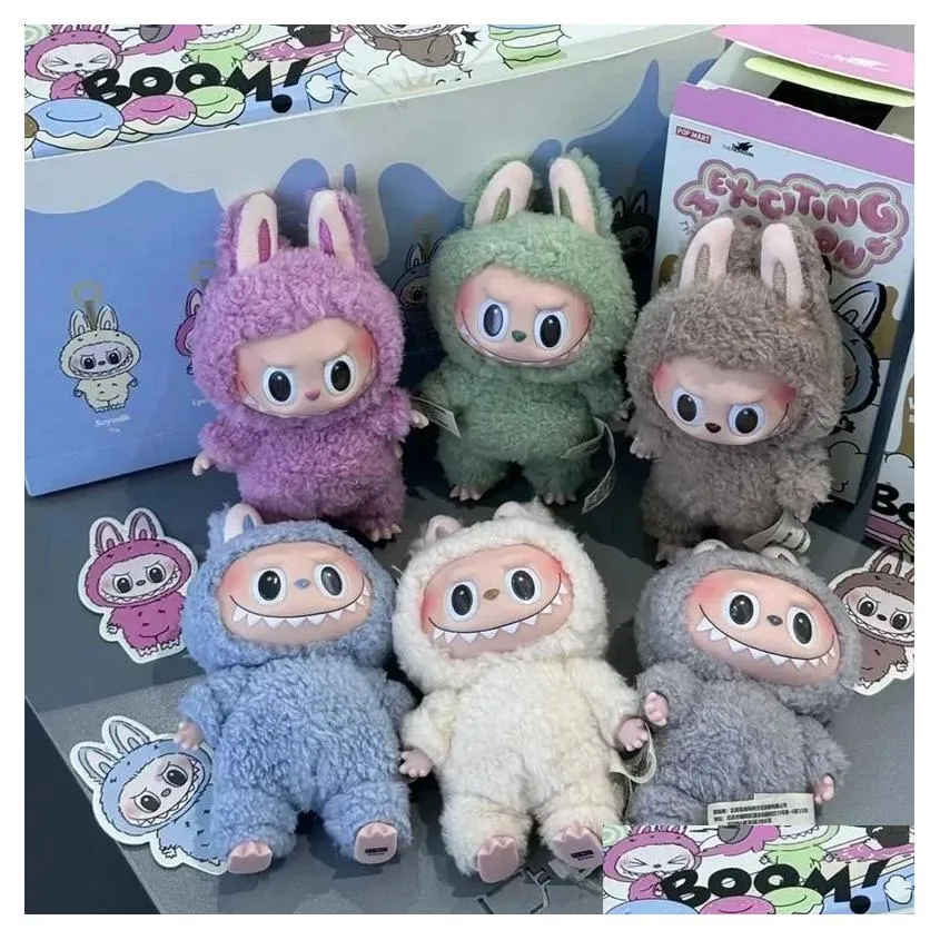 Labubu Box Pop Mart Exciting Action 6 Figure 17cm PVC Doll For Kids ...
