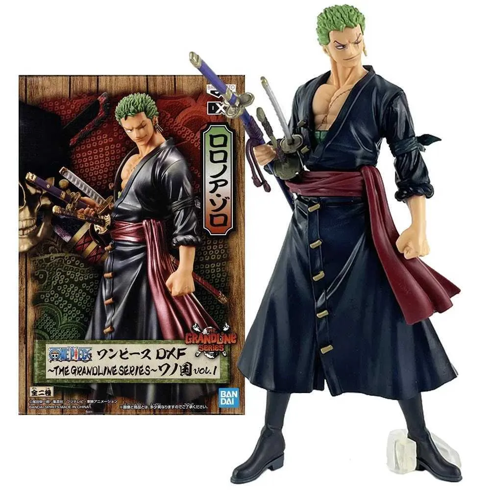 One Piece Roronoa Zoro Figure 28CM Art King Sauron Wano Country Anime ...