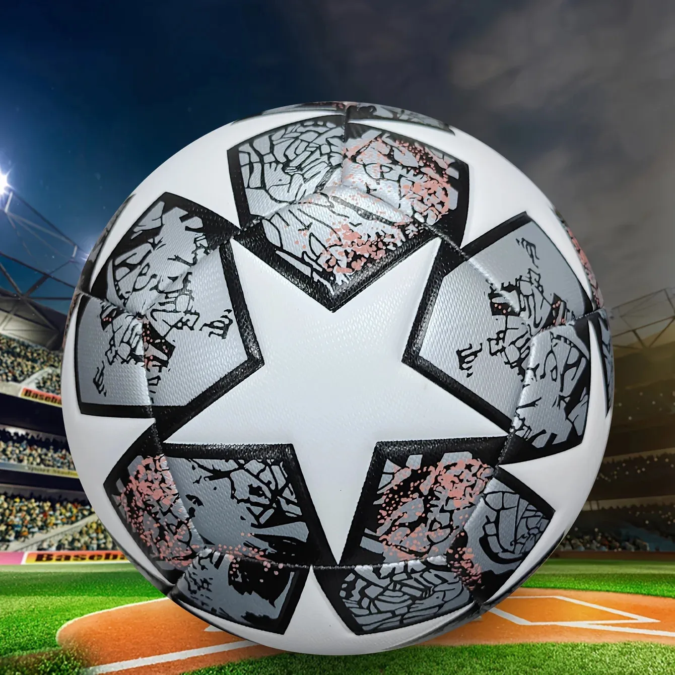 Size 5 Soccer Ball: Durable, Machine-Sewn PU Leather - Perfect for Family Fun! Shop Now! from ...