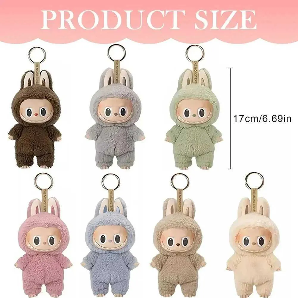 Labubu The Monsters Doll Plush Keychain Cute Cardiac Macarone Kai ...