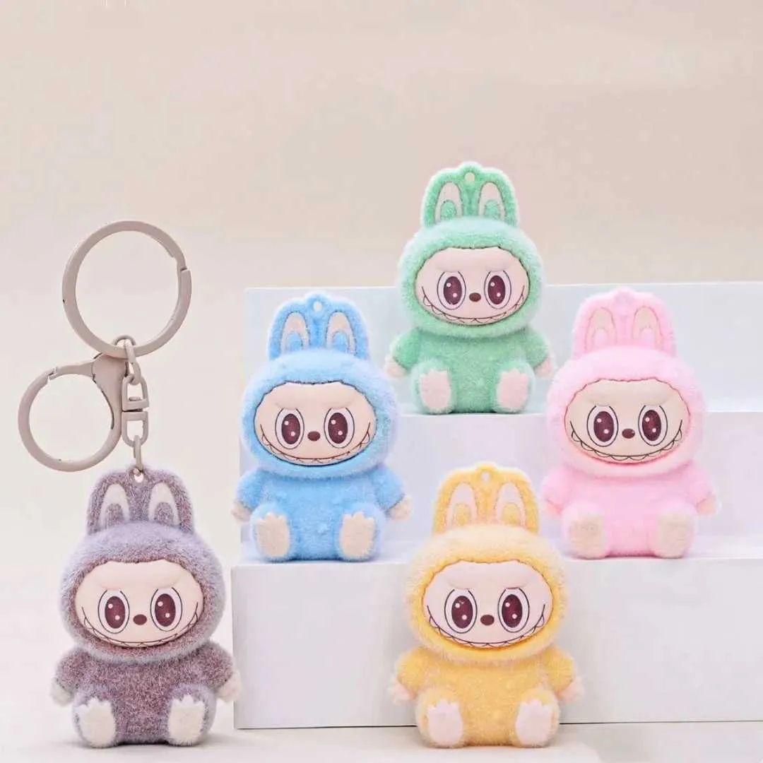 Labubu Doll Resin Keychain Price External Implantation Fluff PVC Toy ...