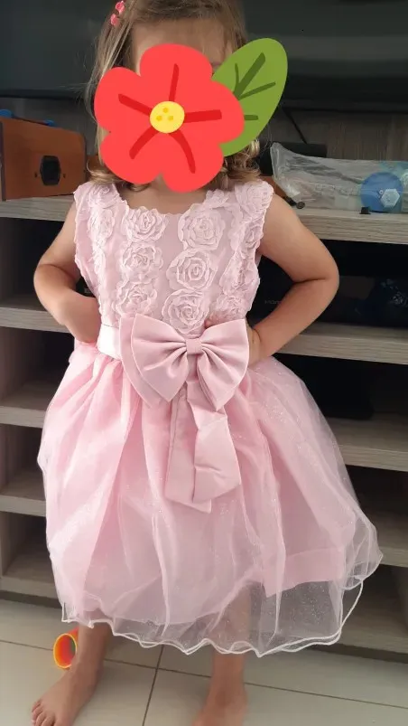 Flower Girl Wedding Dress Princess Fluffy Ball Gown Baby Girl Formal ...