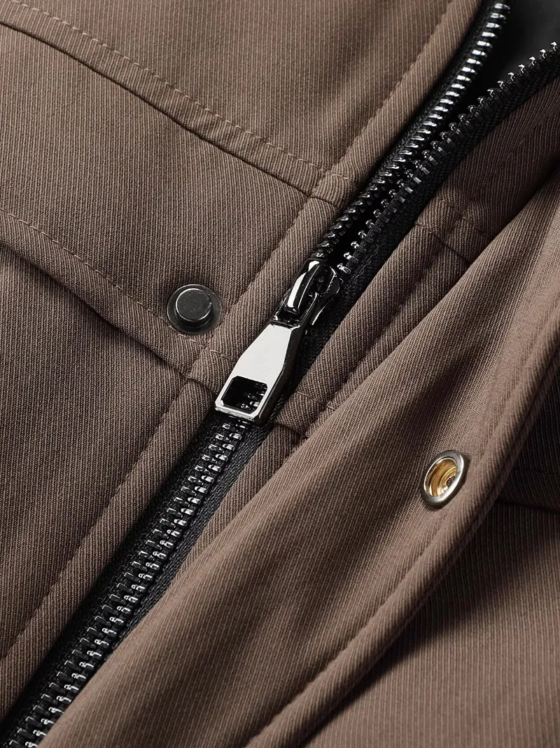 Designer White Duck Down Winter Jacket for Men, Lapel Collar, Thick ...