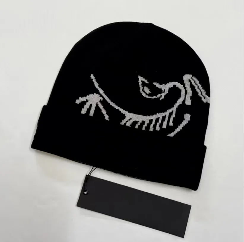 Beanie Skull Cap Fitted Silk Yarn Dyed Winter Hat for Men with Letter ...