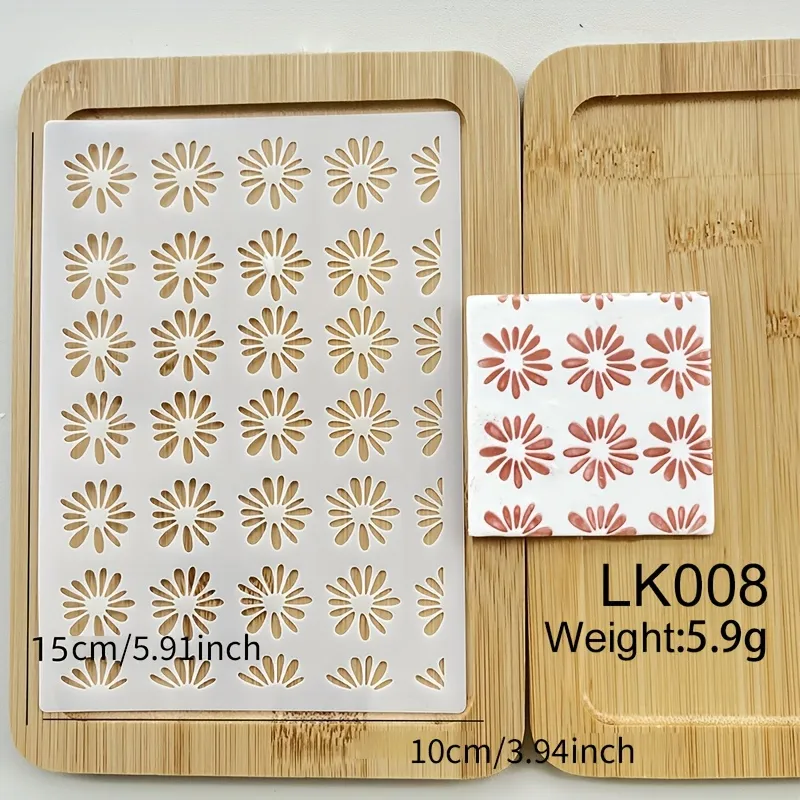 Flower Green Plant Soft Clay Texture Sheet Dough Embossing Printing ...