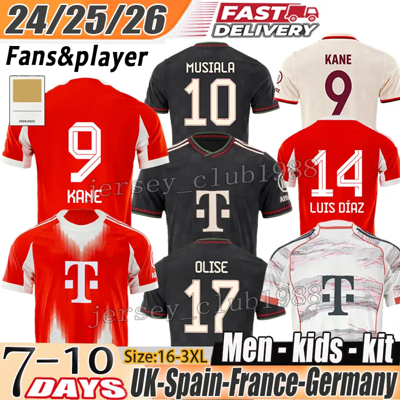 Deutscher Meister 2025 Munich Jersey Harry Kane Shirt Luis Diaz OLISE ...