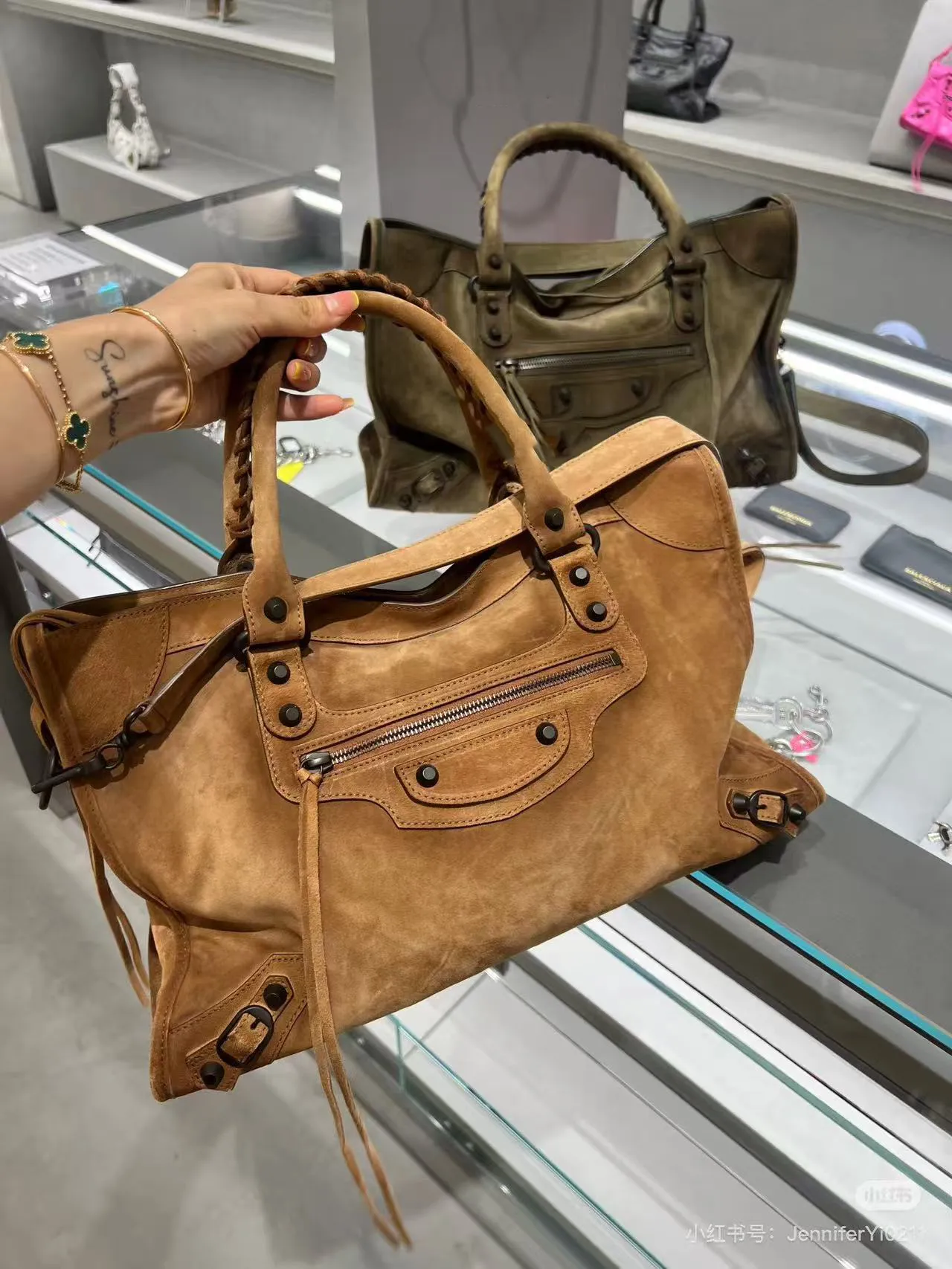 Designer Le City Tote Bags Women Handbag Suede Crossbody Motorcycle Bag ...