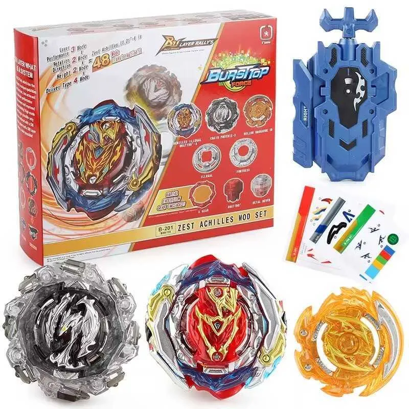 Bey Burst B-201 Zest Achilles Metal Spinning Top Battle Set ...