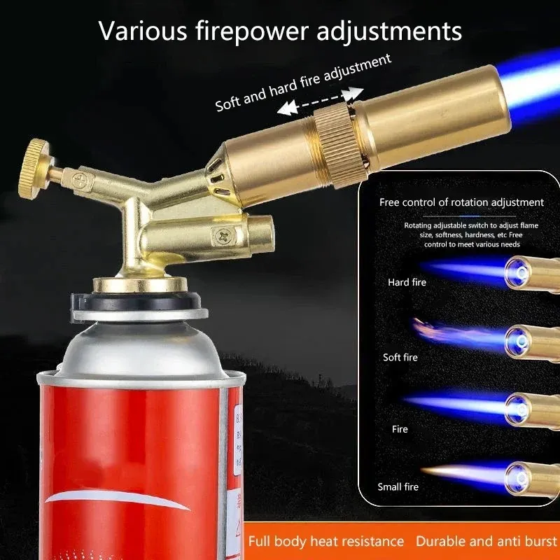 Portable Welding Gas Torch Flame Butane Burner Outdoor Camping BBQ ...