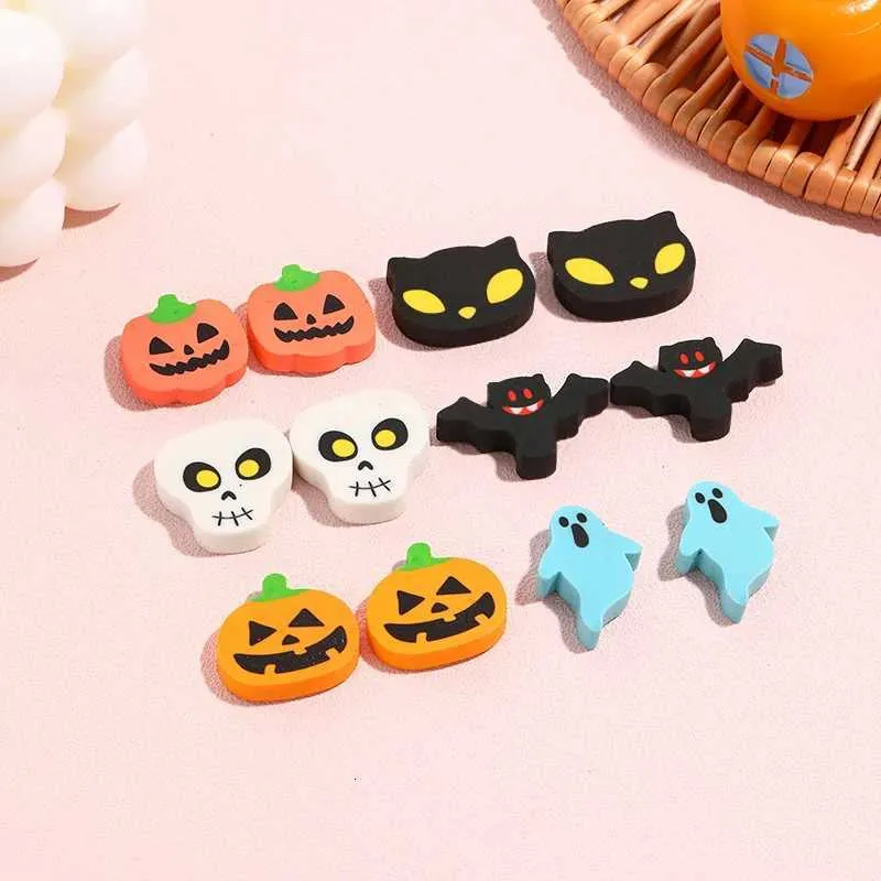 Halloween Cartoon Erasers For Kids Pumpkin Ghost Bat Skull Cat ...