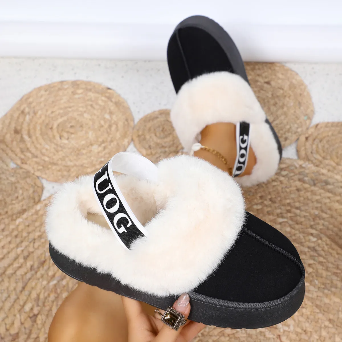 2025 Winter Snow Women's Two Way Thick Soled Cluggette Slipper Ugg With ...
