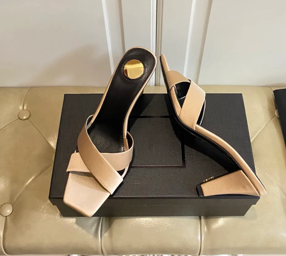 2025SS Jill Shoes Women Sandal Slipper Satin Heels Women's Jill Mules ...