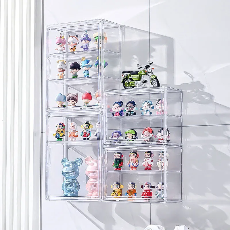 Blind Stand Desktop Transparent Dustproof Acrylic Lego Pop Mart Storage ...