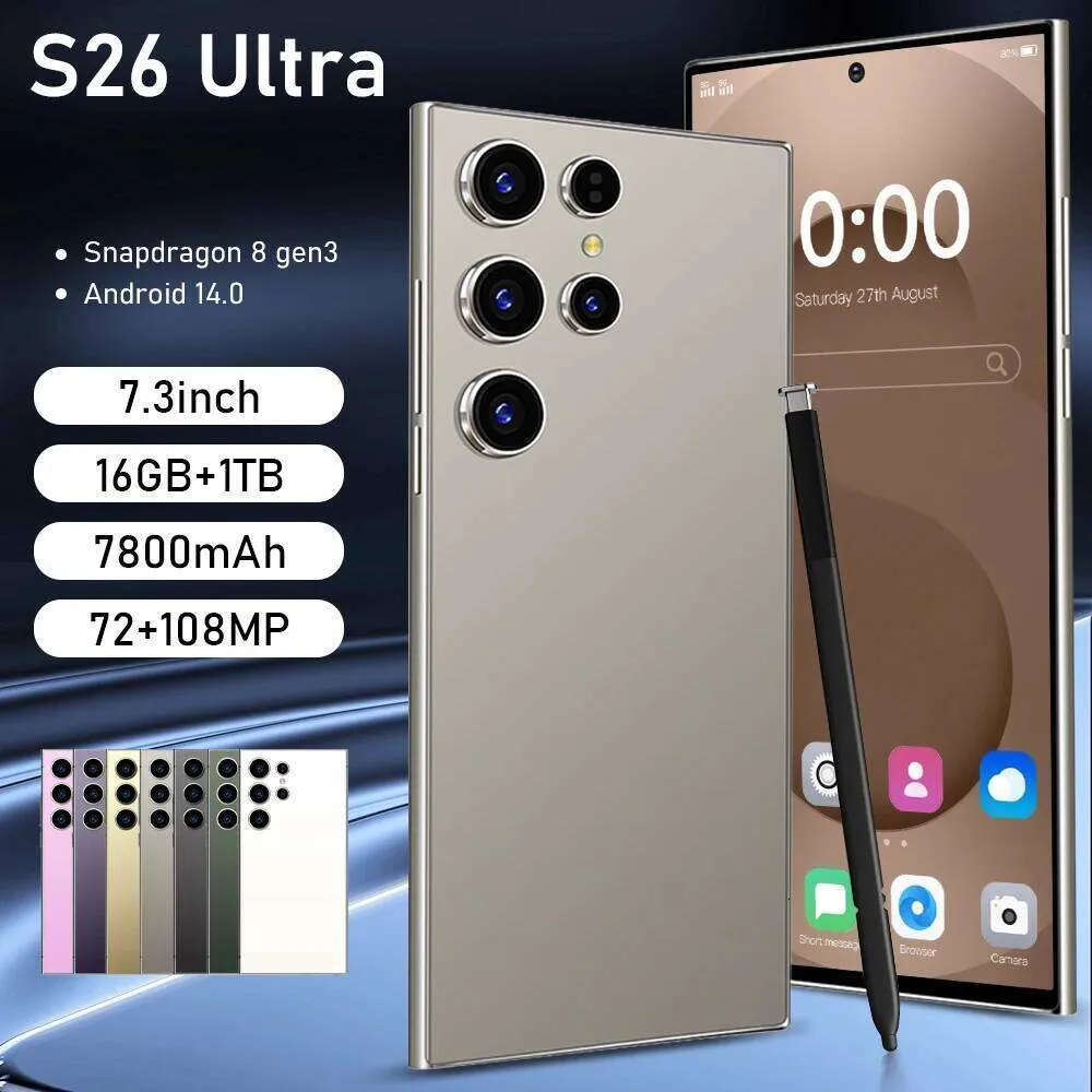 2025 HOT S26 Ultra 7.3HD Global Edition Original Smart Phone, Dual Card ...
