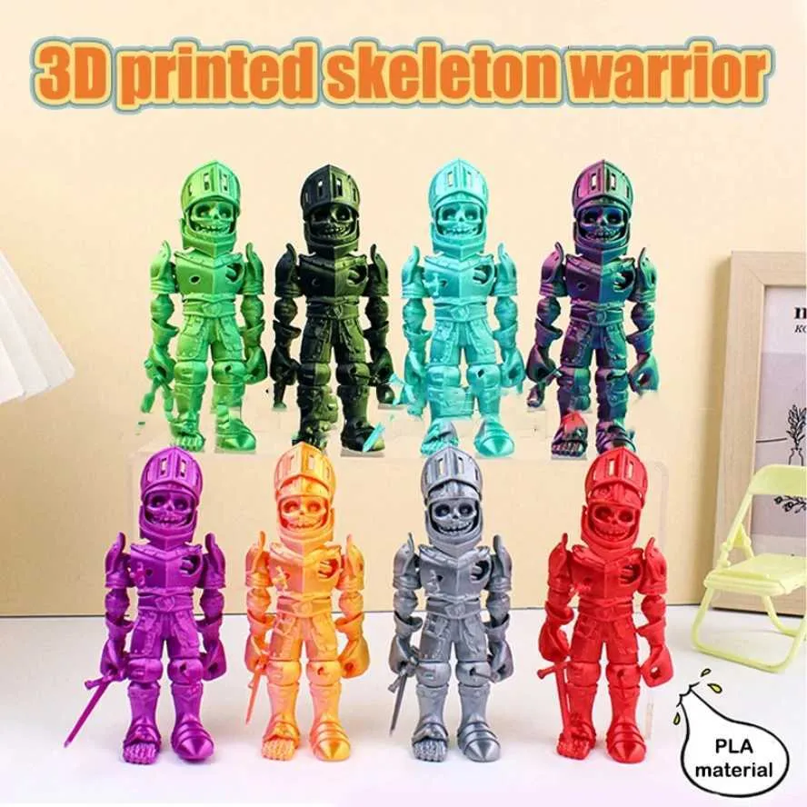 3D Printed Skeleton Knight Robot Action Figures With... From Happy_dust ...
