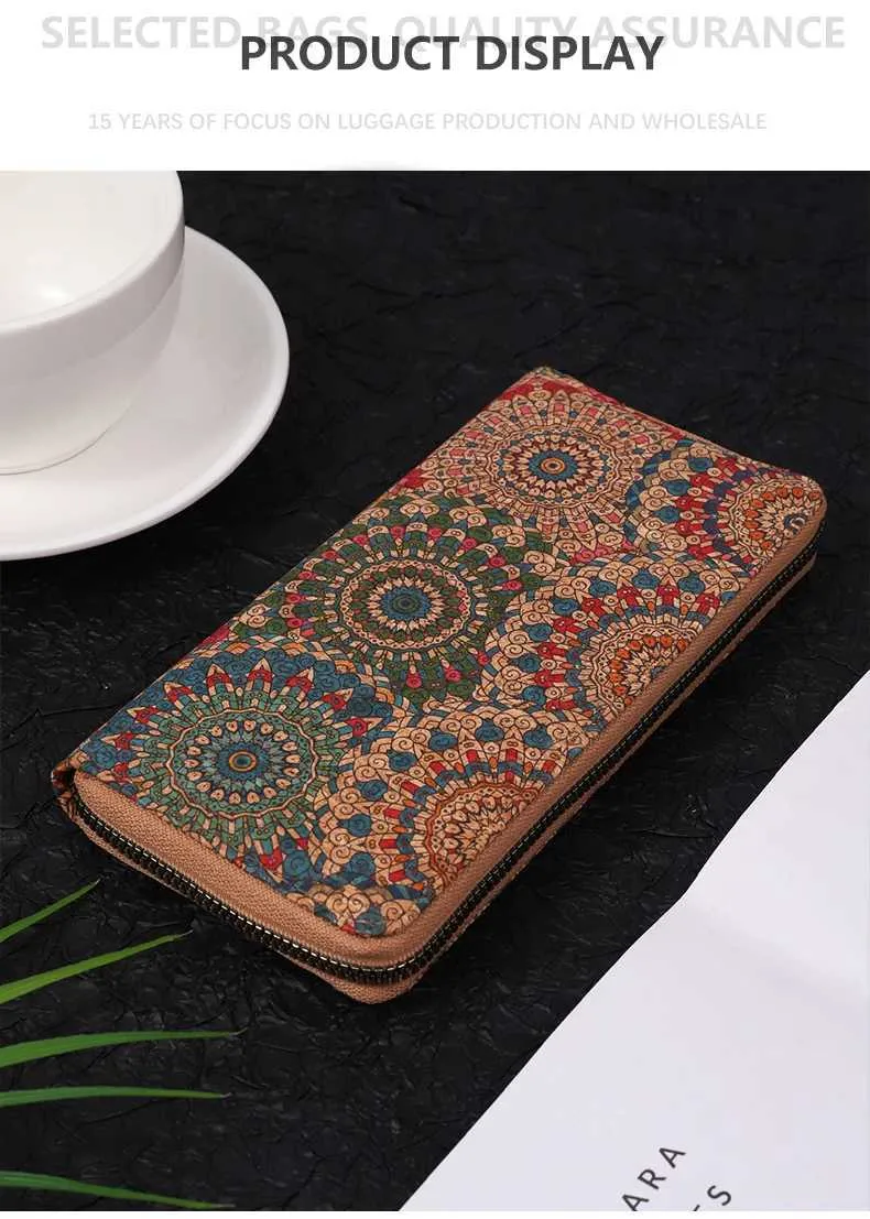 Cross-Border Pu Leather Long Wood Grain Large-Capacity Multi-Card Slot ...