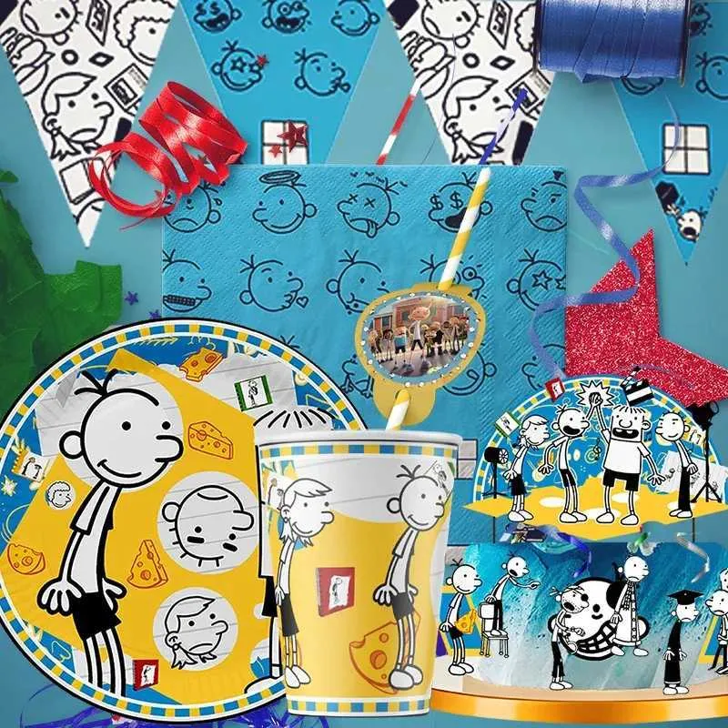 MINISO Diary Of A Wimpy Kid Theme Birthday Party Decorations Cake ...