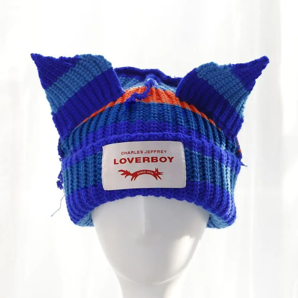 Hip hop knitted skullcap beanie hat with dome top and twill weave for ...