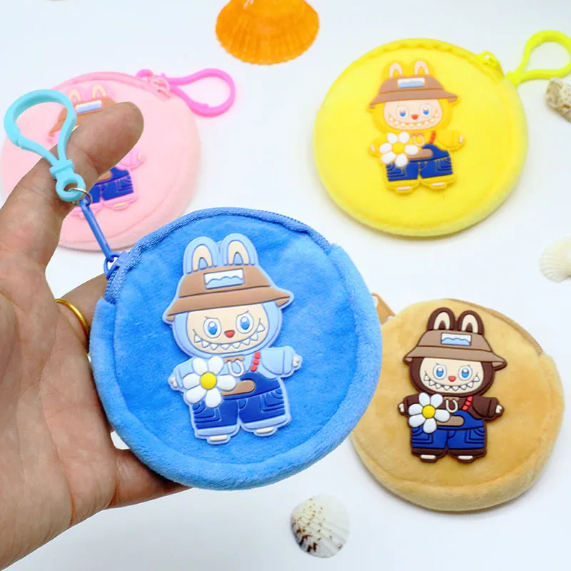 Labubu Plush Coin Purse Cute Cartoon Mini Pouch For Keys, Lipstick ...