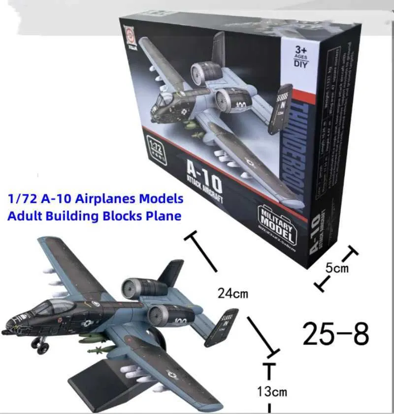 1/72 Scale A10 & SU25 Aircraft Model Kits Build Your Own Airplane Toys ...