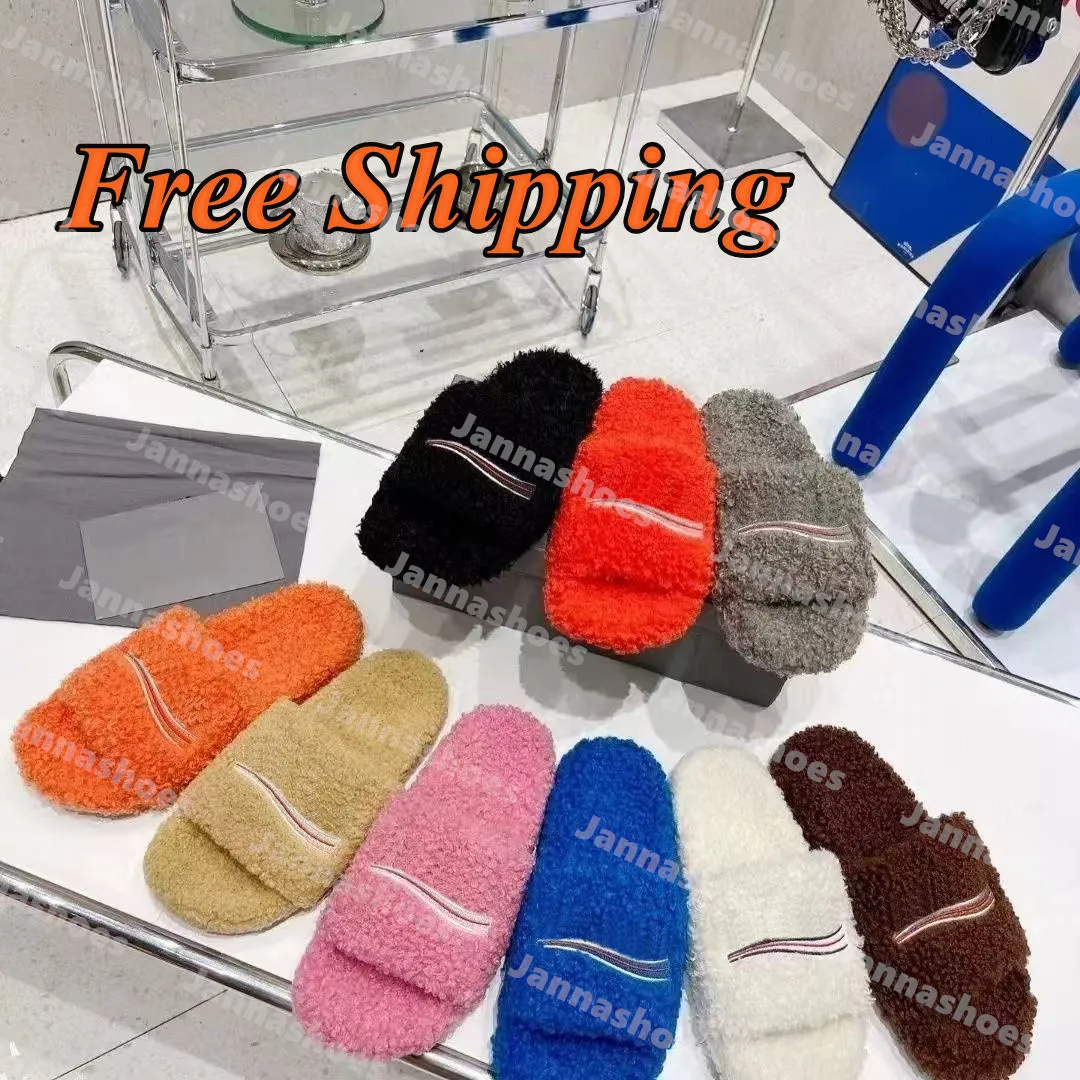 Elegant Triangle Slides: Womens Designer Slides, Plush Wool Winter ...