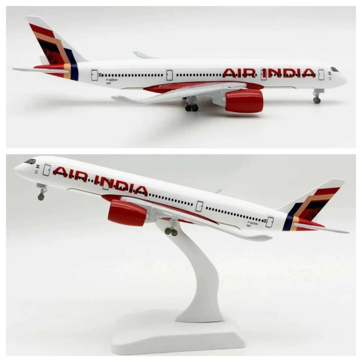 20cm A350 Model Plane India Airlines Metal Scale Aircraft Miniature For ...