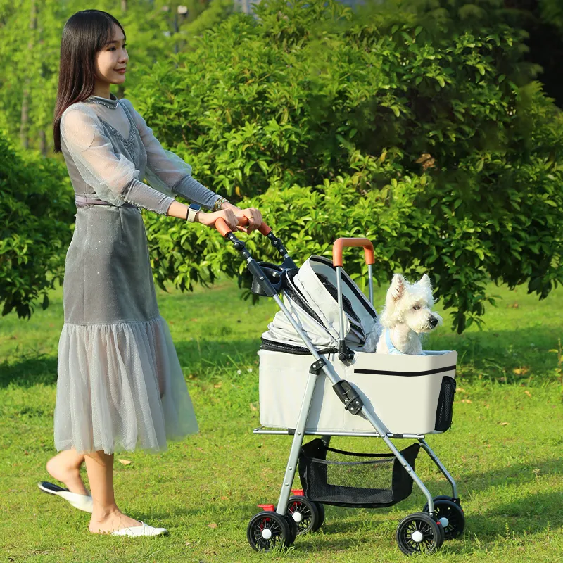 Portable Pet Stroller with Aluminum Frame for Small and Medium Dogs and ...