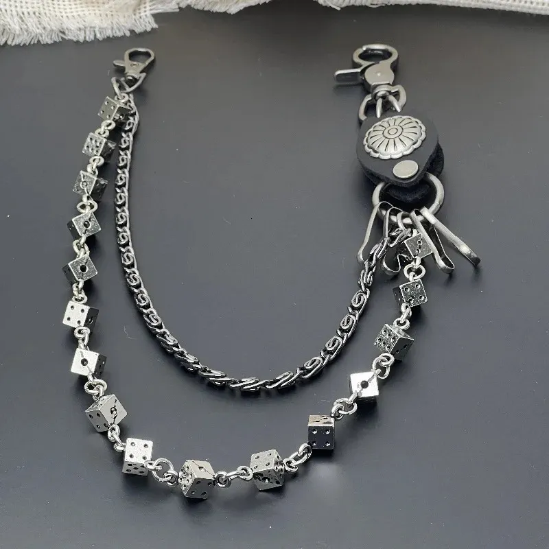 Men's Motorcycle Keychain Jean Biker Wallet Belt Chain Skull Charm ...