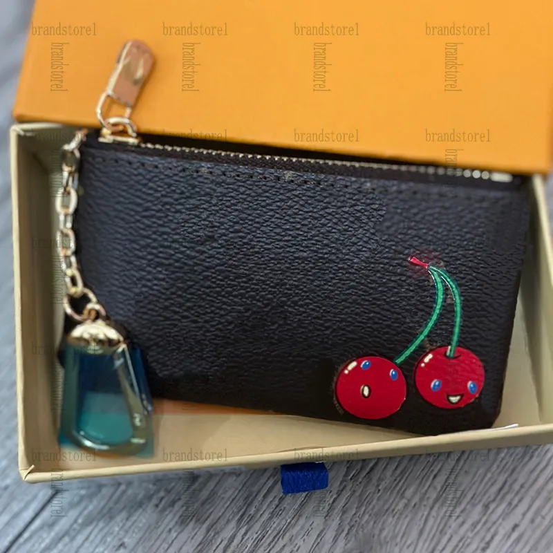 Designer Damier Leather Small Wallet Keychain Designer With Coin Pouch ...