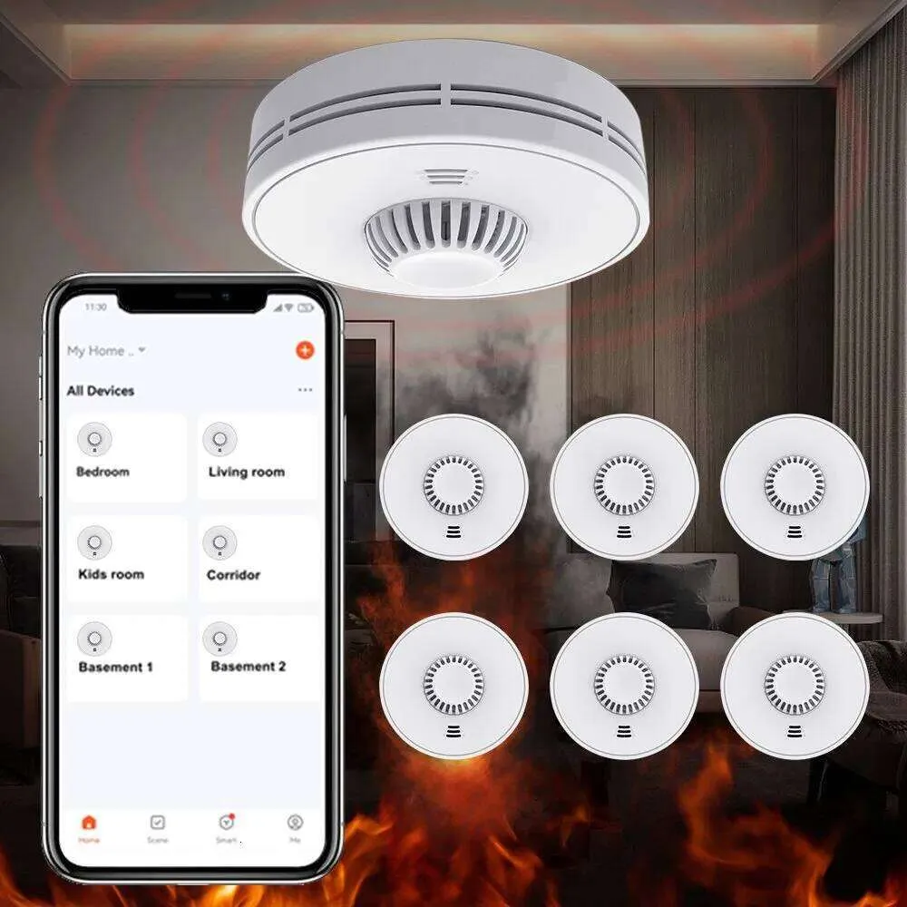 VH01W Heat Detectors 10 Year Lithium Battery Reliable Wi Fi Smoke ...