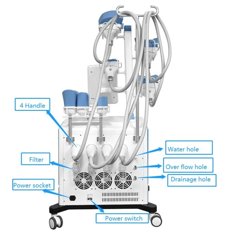 Cryolipolysis Body Slimming Machine with 7 Changeable Heads 360-Degree ...
