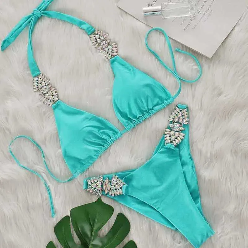 Rhinestone Bikini: Women's Push Up Swimsuit Sexy Shiny Bathing Suit For ...