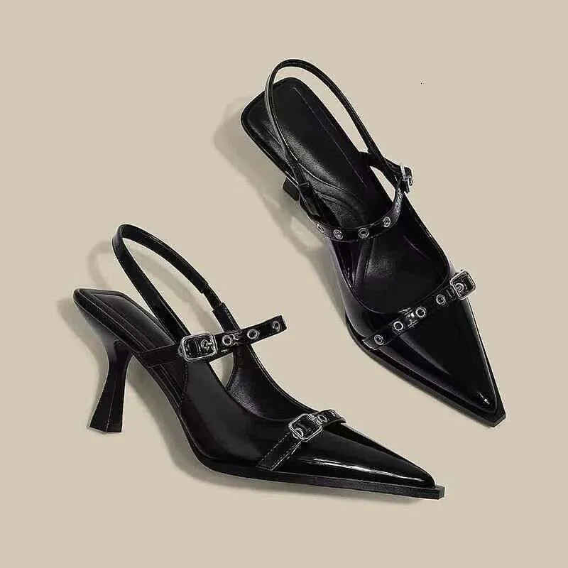 High Heels Designer Shoes for Women 2025 Summer Black Pointed Stiletto ...