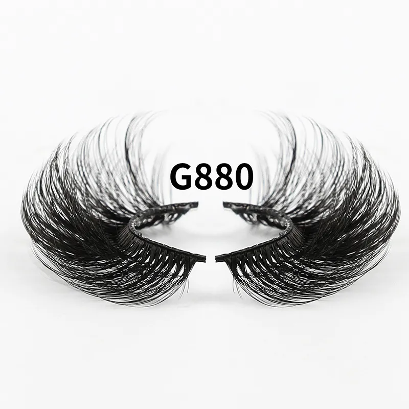 Natural Fluffy Faux Mink Eyelashes Handmade Thick Soft Full Strip ...