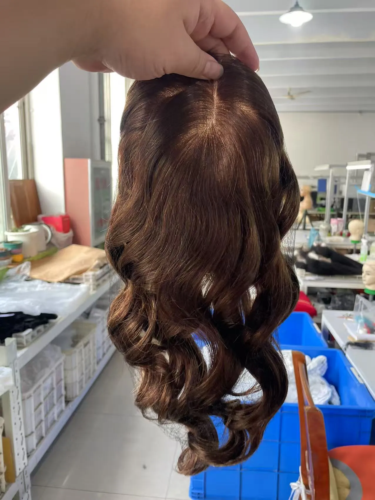 15 × 16 cm Virgin Human Hair Silk Base Topper Body Wave for Women Black ...