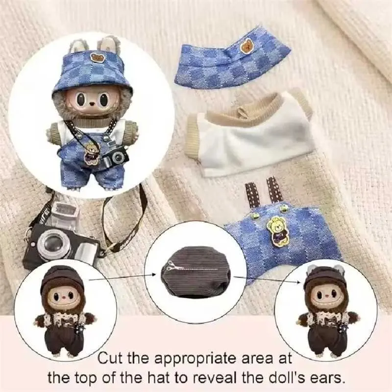 Labubu Doll Clothes 17cm Red Ancient Costume Cosplay Accessories for ...